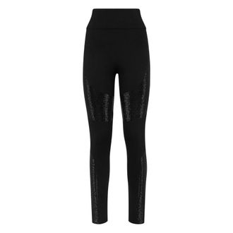 Philipp Plein Femme, Pantalons, Noir, Taille: 36 FR Leggings