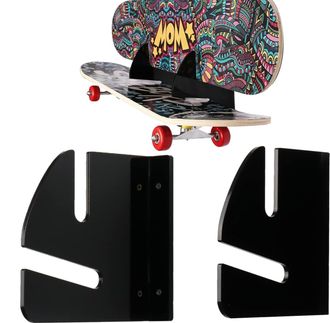 Generic Wandhalterung f&uuml;r Longboard, Skateboard-Display, Skateboard-Wandhalterung f&uuml;r einen schwebenden Effekt, platzsparende horizontale Wandhalterung, f&uuml;r D