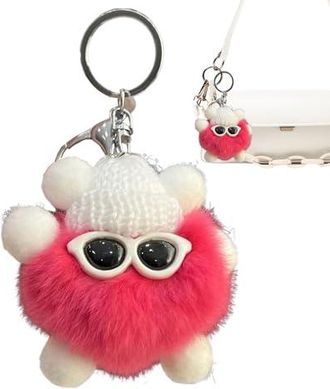 Generic Porte-clés en peluche, porte-clés en peluche - Charm pour sac à main de briquettes danime - Petits jouets en peluche, briquettes avec porte-clés de lu