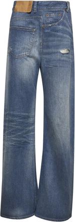 Maison Margiela Femme, Jeans, Bleu, Taille: W27 Twist Wide Leg Jeans