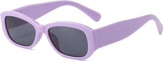 Generic Lunettes De Soleil Carr&eacute;es For Hommes Et Femmes, Monture Petite, For Les Vacances La Plage(Purple)