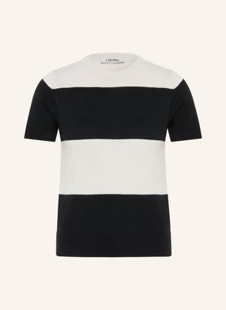 Max Mara Strickshirt Magenta weiss