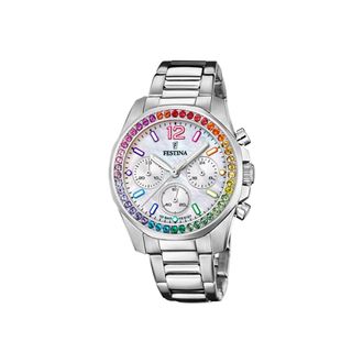 Festina Femme, Accessoires, Gris, Taille: ONE Size Montre Chronographe Rainbow