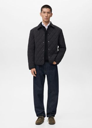 Mango Veste matelass&eacute;e hydrofuge noir - Homme - L - MANGO MAN