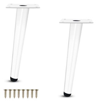 Generic Verstellbare M&ouml;belbeine Aus Metall - 4 St&uuml;ck rutschfeste Sofa Beine, Bett F&uuml;&szlig;e F&uuml;r Tisch, TV-St&auml;nder, Schr&auml;nke, Verdickte St&uuml;tzf&uuml;&szlig;e Mit Gummipads(Wei&szlig;