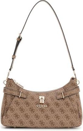 Guess sac &agrave; &eacute;paule Yesba Shoulder Bag Latte Logo marron clair