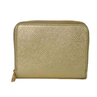 Celine Portefeuille zipp&eacute; compact Laminated Pre-owned en cuir de veau grain&eacute; avec porte-monnaie - Femme - Pre-owned - Jaune - Taille: ONE Size