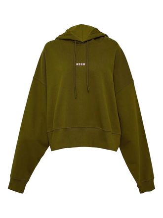 Msgm hoodie &agrave; logo imprim&eacute; - Vert