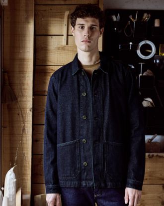 Faguo Veste en coton denim brut