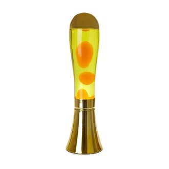 Balvi Lavalampe Magma Golden Farbe Original und Spa&szlig; Lampe Lava Modernes Dekorationselement Aluminium