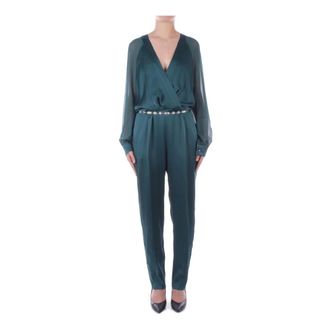 Max Mara Femme, Combinaisons et Ensembles, Vert, Taille: 42 FR Pantalon Vert avec Manches Transparentes