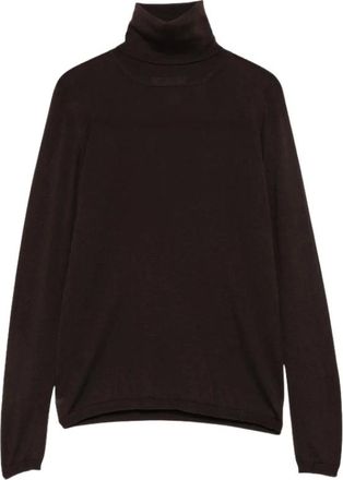 Max Mara Pull col roul&eacute; Saluto - Femme - Pulls - Brun - Taille: 38 FR