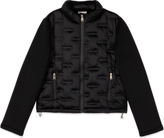 Oltre Femme, Vestes, Noir, Taille: 42 FR Veste L&eacute;g&egrave;re Rembourr&eacute;e avec Manches en N&eacute;opr&egrave;ne
