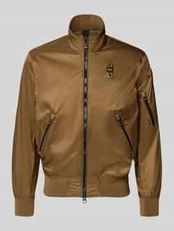 Blauer Jacke mit Rei&szlig;verschlusstaschen Modell Brahms