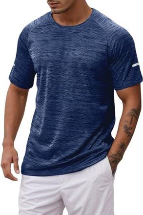 Generic T-shirts pour hommes en coton col rond l&eacute;ger haut loisirs confortable respirant extensible dans de nombreuses couleurs hommes t-shirts d&eacute;t&eacute; basiques t
