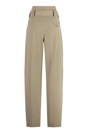 Bottega Veneta Womens Trousers Cotton Gabardine Sand Straight
