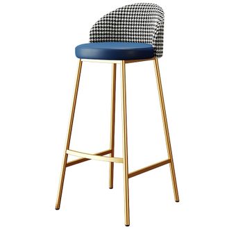 Generic 26/30 Zoll Barhocker, Barst&uuml;hle mit gebogener R&uuml;ckenlehne und Fu&szlig;st&uuml;tze, Tresenhocker mit PU-Lederbezug, hohe St&uuml;hle f&uuml;r K&uuml;cheninseln und Fr&uuml;hst&uuml;cksbe