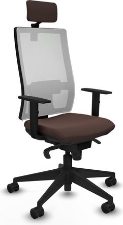 Piqueras y Crespo Stuhl mit verstellbaren Armlehnen, h&ouml;henverstellbarer Lendenwirbelst&uuml;tze und h&ouml;henverstellbarem Kopfteil und Neigungsverstellung, ausgestattet mit 5 P