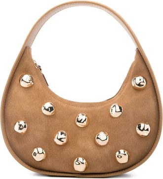 SIMKHAI Finn studded shoulder bag - Nude