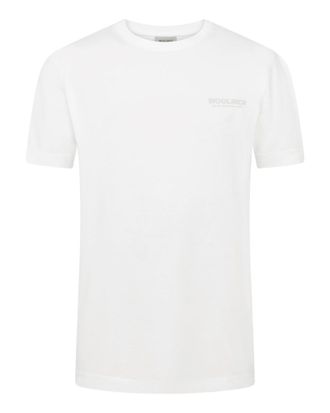 Woolrich T-Shirt aus Baumwolle mit r&uuml;ckseitigem Label-Schriftzug in