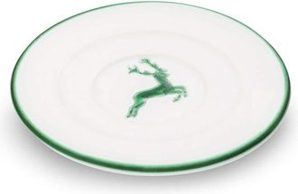Gmundner Keramik Unterteller Espresso Gourmet Durchmesser : 11 cm grüner Hirsch Geschirr, handgemacht in Österreich