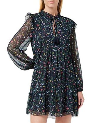 Pepe Jeans London Demi Robe, Bleu (Dulwich), XS Femme