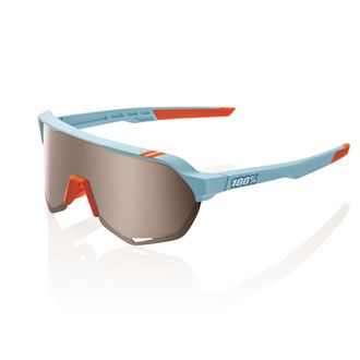 100% S2 Sport Performance Fahrradbrille (weiche Geschwindigkeit zwei Töne - HiPER Silber Spiegelobjektiv)