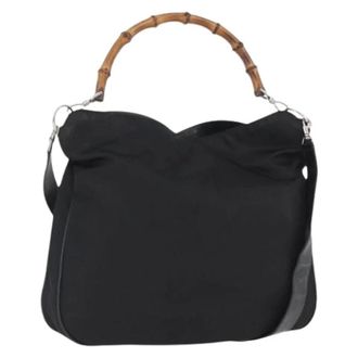 Gucci Sac &agrave; main vintage en nylon Pre-owned - Femme - Pre-owned - Noir - Taille: ONE Size