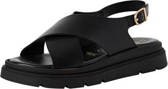 Tamaris Femme Damen 1-28270-42 Sandale cale, Cuir Noir, 38 EU