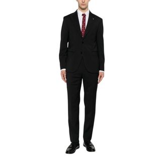 Manuel Ritz Einknopf-Sakko mit steigendem Revers - - Suits - Herren - Schwarzk - XL