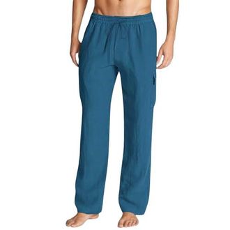Generic Pantalon de jogging pour homme - Coupe droite - Confortable - Taille &eacute;lastique - Pour la vie quotidienne - Relaxation &agrave; la maison - Printemps &eacute;t&eacute; - Re