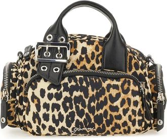 Ganni Femme, Sacs, Brun, Taille: ONE Size Nylon Small Duffle Bag