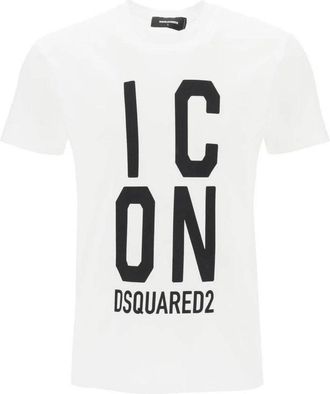 Dsquared2 DSquared2 - T-Shirt f&uuml;r Herren/Damen Unisex, Logo, Cool Fit (Wei&szlig;)