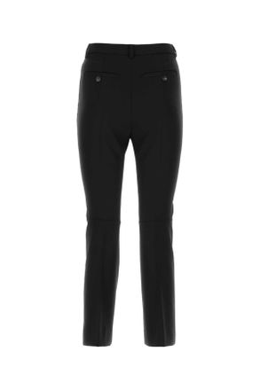 Sportmax Womens Black Wool Navetta Pant 003 Exterior: Pantaloni Trousers