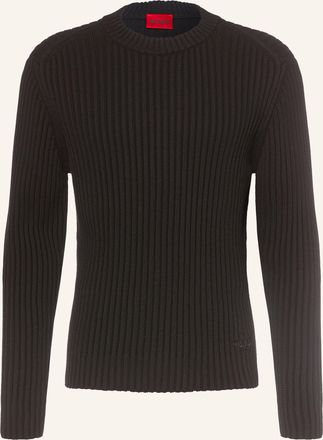 HUGO BOSS Hugo Pullover Sribban schwarz