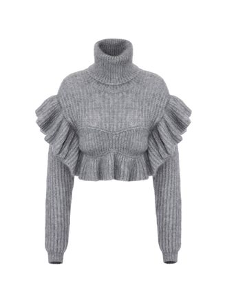 Elisabetta Franchi Pull &agrave; col roul&eacute; en laine m&eacute;lang&eacute;e