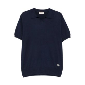 Roy Rogers Polo-Shirt aus Baumwollstrick - - Tops - Herren - Blau - XL
