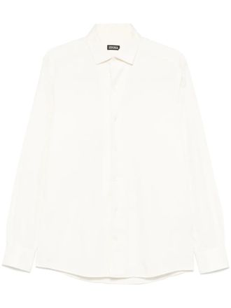 Ermenegildo Zegna chemise à col pointu - Jaune