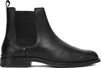 Tommy Hilfiger Klassische Stiefeletten Tommy Hilfiger Corporate Cheslea FM0FM05578 Schwarz