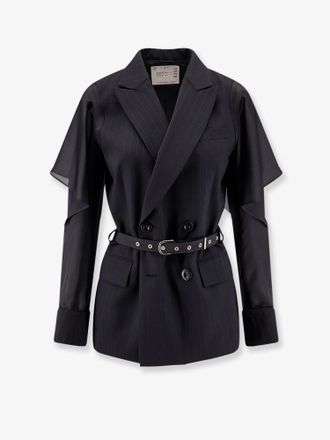 sacai Chalk Stripe Blazer - SACAI - gender_Woman