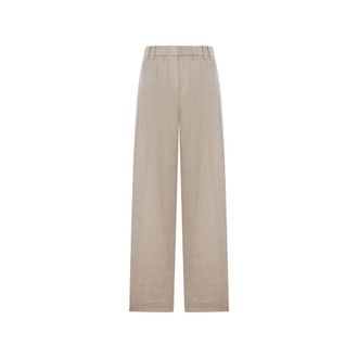 Brunello Cucinelli Gerade Hose - - Trousers - Damen - Beige - L