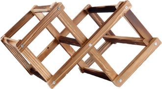 Valiclud Weinregal Holz Faltbar Für 3 Flaschen Modischer Weinhalter Braun Für Küche Bar Wohnzimmer