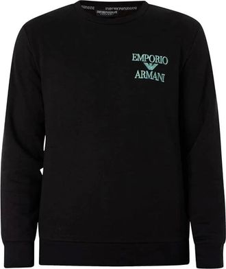 Emporio Armani Homme, Pulls, Noir, Taille: XL Iconic Terry SweaT-shirt
