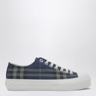 Burberry Blaue Check Sneakers aus Baumwolle