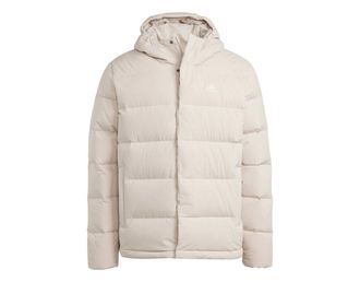 adidas Performance Winterjacke Winter-Daunenjacke Helionic Hooded (wind- wasserabweisend) beige