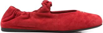Miu Miu Ballerinas aus Wildleder - Rot