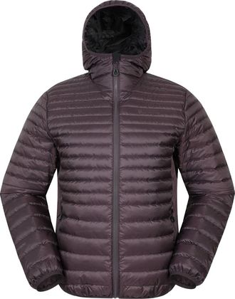 Mountain Warehouse Hybrid Extreme Kapuzenjacke f&uuml;r Herren, Daunen-gef&uuml;llt, Federleicht (Dunkelbraun)