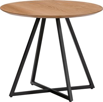 M&oslash;rteens home24 Beistelltisch Tinki &Oslash; 50cm Schwarz/Braun/Eiche/Schwarz