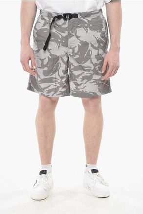 Mountain Research Nylon Camouflage-Print Shorts With Industrial Belt size Xl