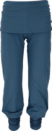 Guru Shop Yoga-Hose mit Minirock in Bio-Qualit&auml;t - Orion Blau, Damen, Baumwolle, Size:XL